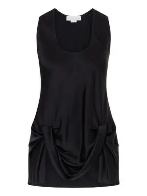 Stella McCartney Draped Satin Shirt - Black