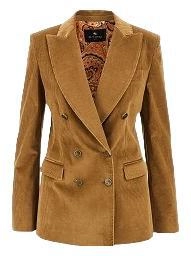 ETRO Etro Double-Breasted Corduroy Velvet Jacket