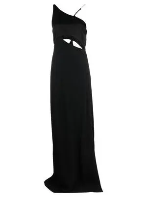 Givenchy One-shoulder Cut-out Gown - Black
