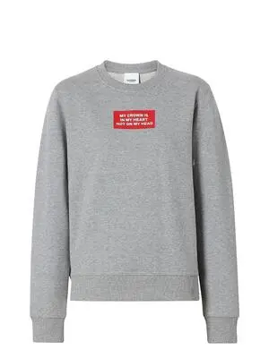 Burberry Logo Printed Hoodie - Gray