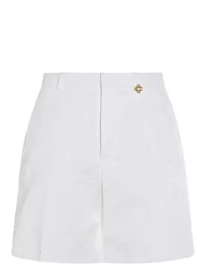 Casablanca Monogram Textured Pleated Shorts - White