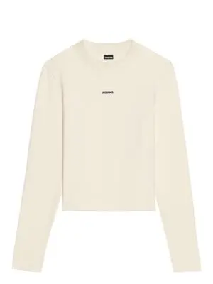Jacquemus Le Gros Grin Logo Detail Long Sleeve T-shirt - Light Beige