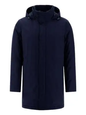 Herno Hooded Down Jacket - Navy Blue