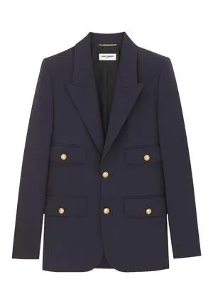 Saint Laurent Single-breasted Jacket - Black