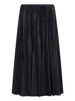 Alaïa Pleated Midi Skirt - Anthracite