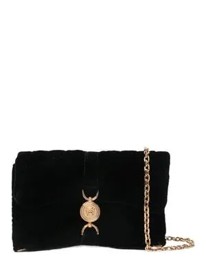 Versace Quilted Chain Shoulder Bag - Black