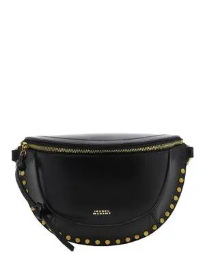 Isabel Marant Étoile Logo-print Leather Belt Bag - Black