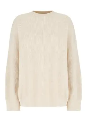 BRUNELLO CUCINELLI Brunello Cucinelli Ribbed Crew Neck Long Sleeve Sweater