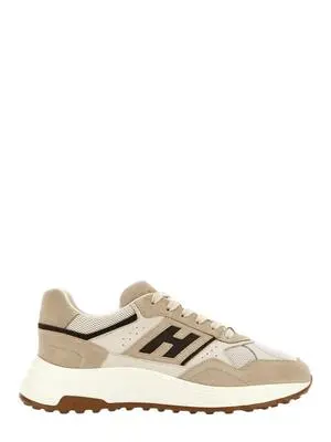 Hogan Hyperlight Logo Patch Sneakers - Beige Brown