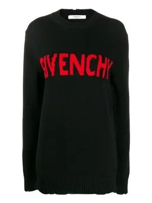 Givenchy Logo Letter Pullover - Black