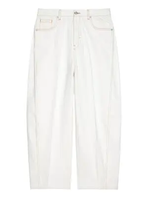 Givenchy Logo Patch Loose-fit Jeans - White