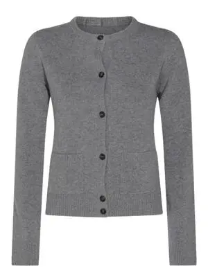 MAISON MARGIELA Crewneck Buttoned Cardigan With Pockets - Grey