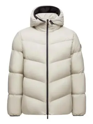 Moncler Moncler Forez Hooded Short Down Jacket Stone Gray