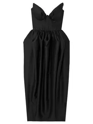 Zimmermann Strapless Wrinkled Detail Sleeveless Dress - Black