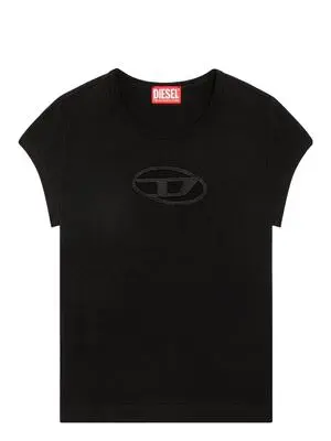 DIESEL® T-angie" Cut-out T-shirt - Black