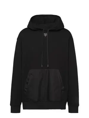 PRADA Prada Triangle-Logo Drawstring Hoodie