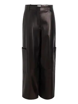 Khaite Caiton High-waist Wide-leg Pants - Black