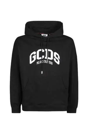 Gcds Logo-printed Hoodie - Black