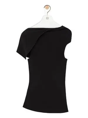 Loewe Sleeveless Boat Neck Top - Black