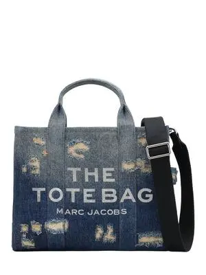 Marc Jacobs The Rip And Repair Denim Medium Tote Bag - Black