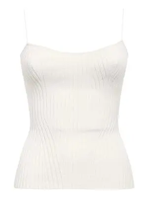 Khaite The Ziggy Knitted Top - White