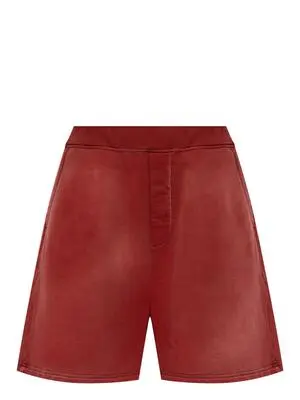 Dsquared2 Dsquared2 Logo-Printed Elasticated Waistband Wide Leg Shorts Red