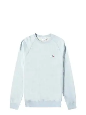 Maison Kitsuné Crewneck Sweatshirt With Fox Embroidery - White