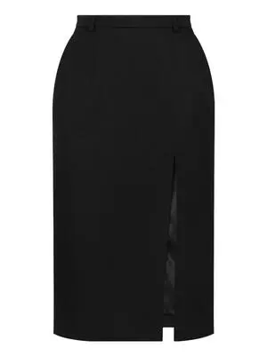 Dolce & Gabbana Side Slit Midi Skirt - Black