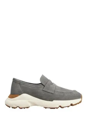 TOD'S Sporty Suede Slip-on Trainers - Grey