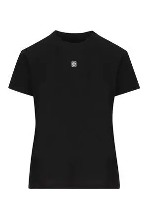 Givenchy 4g Plaque Crewneck T-shirt - Black