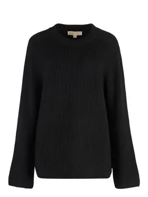 Michael Kors Ribbed Crew Neck Jumper - Black