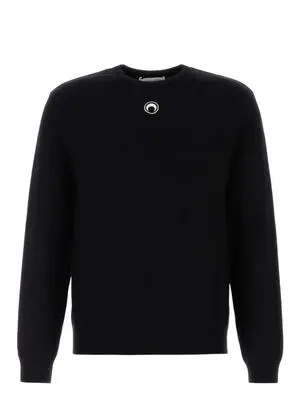 MARINE SERRE Crescent Moon Embroidered Sweater - Black