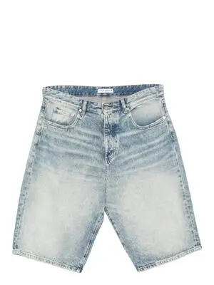ICON DENIM LOS ANGELES Faded Wash Denim Shorts - Gray