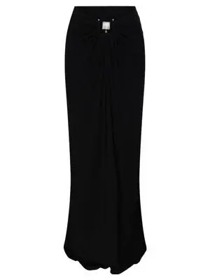 Christopher Esber Bezel Quartz Ruched Skirt - Black