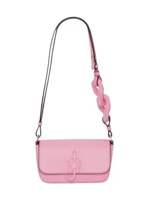 J.W.ANDERSON Jw Anderson Logo Plaque Anchor Chain Shoulder Bag - Pink