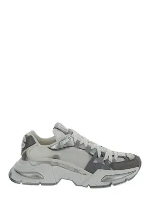 Dolce & Gabbana Logo Patch Lace-up Sneakers - Gray