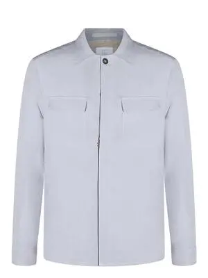 Eleventy Long Sleeved Button-fastened Jacket - White