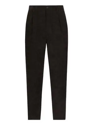 Dolce & Gabbana Straight Leg Corduroy Trousers - Black