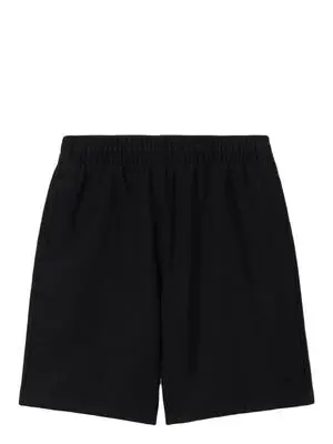 Burberry Logo Patch Straight-leg Shorts - Black