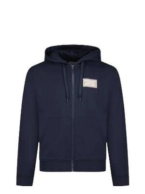 Burberry Zip-up Hooded Sweatshirt - Blue