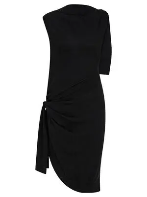 FERRAGAMO Sleeveless Knitted V-neck Dress - Black