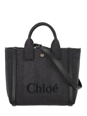 Chloé Logo Shoulder Bag - Black