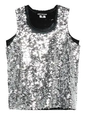 Junya Watanabe Sequin Embellished Sleeveless Top - Silver