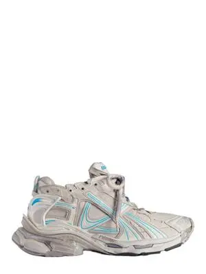 Balenciaga Runner Lace-up Sneakers - Taupe And Blue