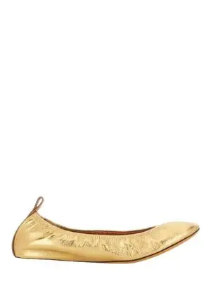 LANVIN Pleated Ballet Flats - Gold