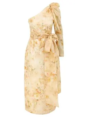 Zimmermann Crush Midi Dress - Yellow Flowers