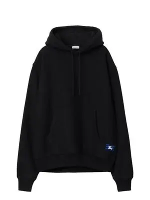 Burberry Kangaroo-pouched Drawstring Hoodie - Black