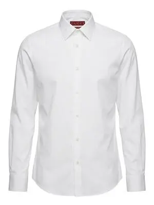 Gucci Long-sleeved Stretch Poplin Shirt - White