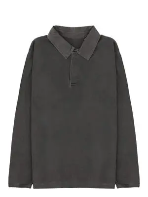 SUNFLOWER Long Sleeved Polo Shirt - Black