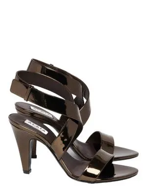 Alaïa Metallic Criss-cross High Heel Sandals - Black